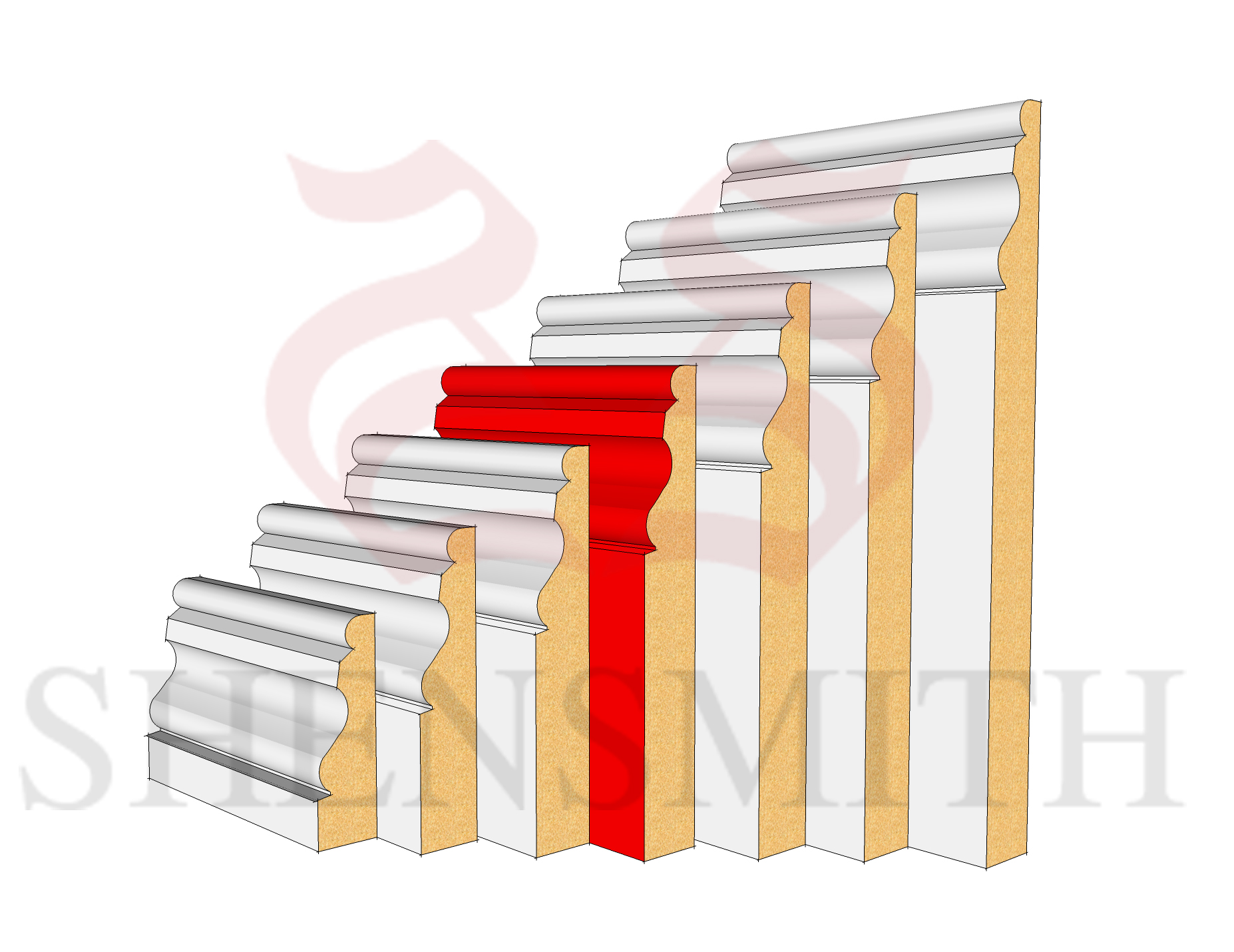 Ogee 2 MDF Skirting Board 144mm – SkirtingBoards.com®