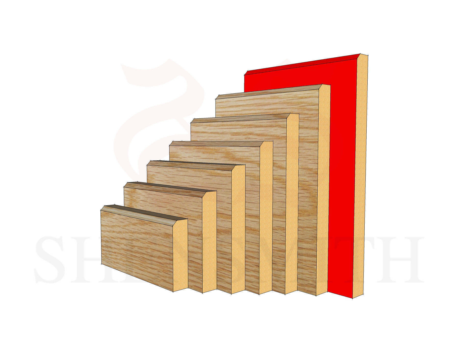EDGE2 219 mm Oak Skirting Board - SkirtingBoards.com®