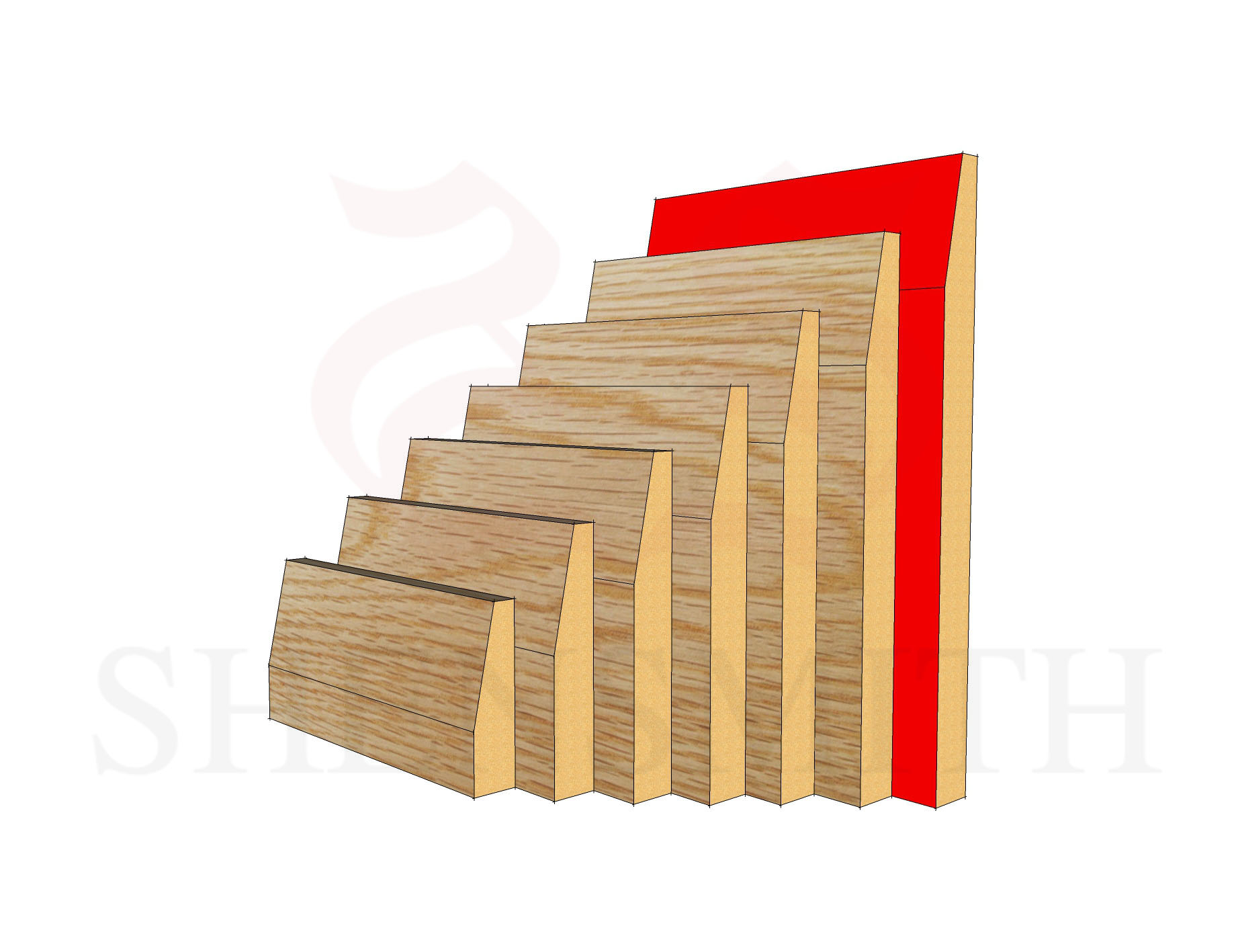 bevelled 219mm Oak Skirting Board – SkirtingBoards.com®