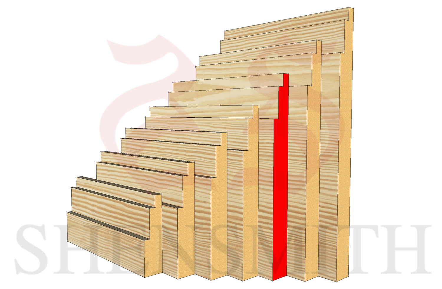 double step 168mm Pine Skirting Board – SkirtingBoards.com®